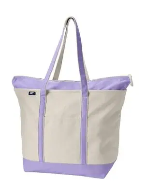 LANDS' END LANDS' END Canvas Tote Bag Natural/lavender Cloud