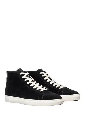 Clae CLAE Bradley Mid-Top Leather Sneakers Black Suede