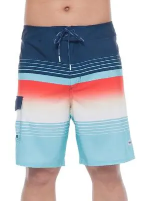 ROKKA&ROLLA 4-way Stretch Board Shorts - Hawaiian Slush