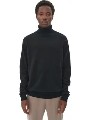 Gobi Cashmere Essential Cashmere Turtleneck Sweater Black