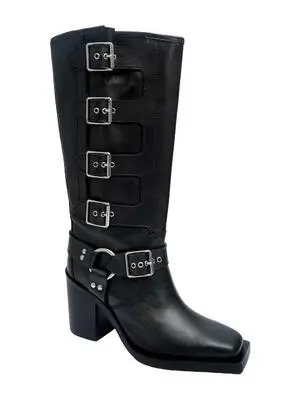 KENNETH COLE Emmett Knee High Boot - Black Leather