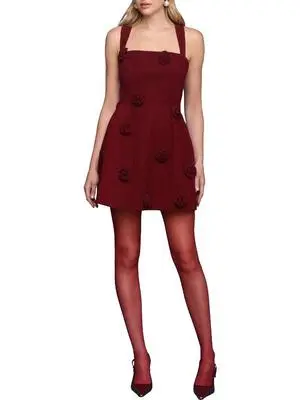 Avec Les Filles Rosette Appliqué Minidress - Merlot