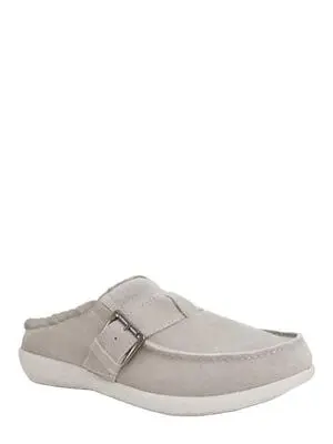 REVITALIGN Siesta Faux Fur Lined Clog - Ghost Grey
