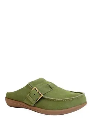 REVITALIGN Siesta Faux Fur Lined Clog - Olive