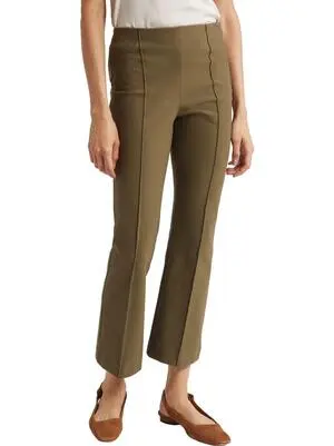 Vince Pintuck Pleat Crop Flare Pants - Cypress