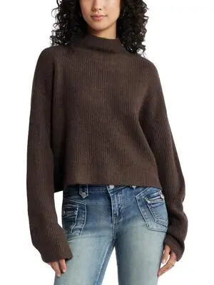 Bp. BP. Oversized Mock Neck Sweater Brown Coffee