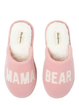 DEARFOAMS Carley Mama Bear Scuff Slipper - Blush