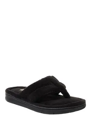 DEARFOAMS Wrenley Terry Thong Slipper - Black