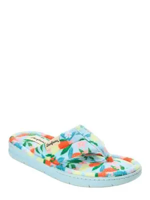 DEARFOAMS Wrenley Terry Thong Slipper - Blue Print