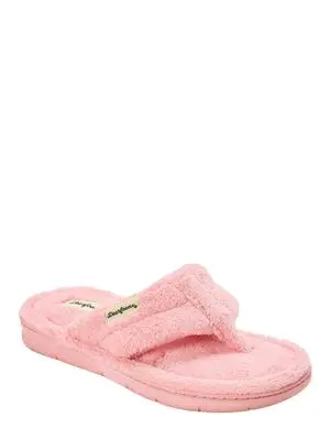 DEARFOAMS Wrenley Terry Thong Slipper - Coral Cream