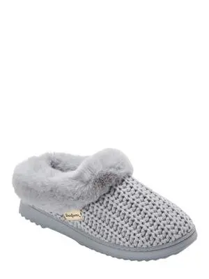 DEARFOAMS DEARFOAMS Hannah Festive Knit Clog Slipper Sleet