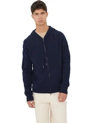 Gobi Cashmere Cashmere Zip Hoodie Navy