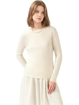 Gobi Cashmere Cashmere Crewneck Sweater Coconut Milk