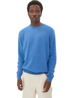 Gobi Cashmere GOBI Mongolian Cashmere Crew Neck Sweater Blue