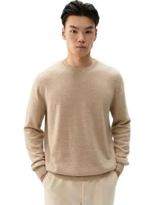 Gobi Cashmere GOBI Mongolian Cashmere Crew Neck Sweater Warm Grey