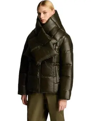 ALPENHAUS Alpenhaus Winekka 2-in-1 Reversible Puffer With Removable Scarf Moss