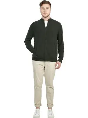 Gobi Cashmere Essential Full-Zip Cashmere Cardigan Mountain View