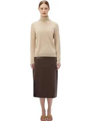 Gobi Cashmere Cashmere Turtleneck Sweater Beige
