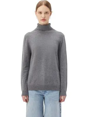 Gobi Cashmere Cashmere Turtleneck Sweater Dim Gray