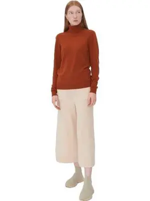 Gobi Cashmere Cashmere Turtleneck Sweater Sugar Almond