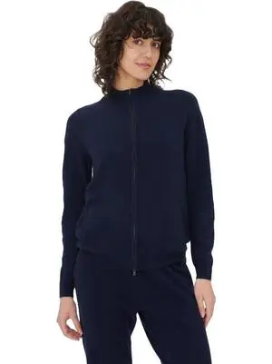 GOBI MONGOLIAN CASHMERE Essential Cashmere Full-Zip Cardigan Navy