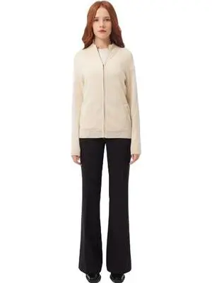 GOBI MONGOLIAN CASHMERE Essential Cashmere Full-zip Cardigan - Off White