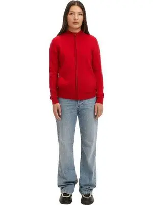 GOBI MONGOLIAN CASHMERE Essential Cashmere Full-zip Cardigan - Racing Red