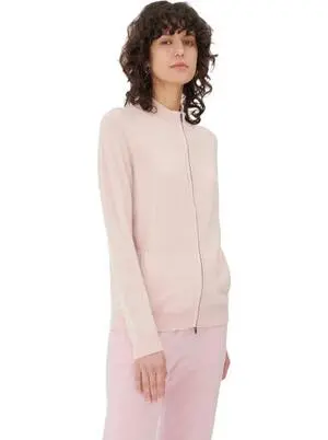 GOBI MONGOLIAN CASHMERE Essential Cashmere Full-Zip Cardigan Rosewater