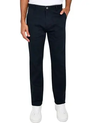 BROOKLYN BRIGADE Slim Fit Cotton Stretch Utility Pants - Black