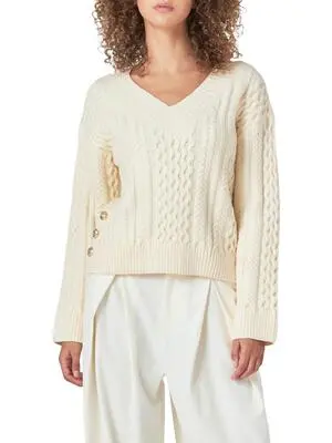Endless Rose Cable Stitch Sweater - Ivory