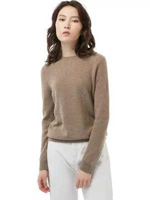 Gobi Cashmere Cashmere Hat & Sweater Set Taupe