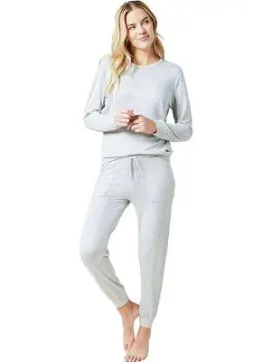 SOFTIES Dream Jersey Lounge Set - Heather Grey