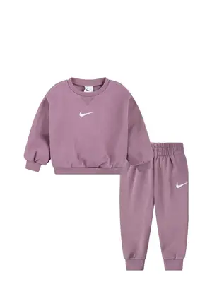 Nike Nike Fleece Sweatshirt And Joggers Set Plum Dust