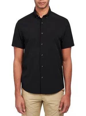 BROOKLYN BRIGADE Slim Fit 4-Way Stretch Performance Shirt Black