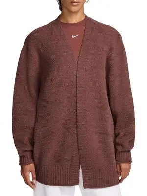 Nike Phoenix Oversized Bouclé Cardigan - Brown