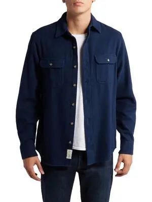 SCHOTT Flannel Work Shirt - Navy