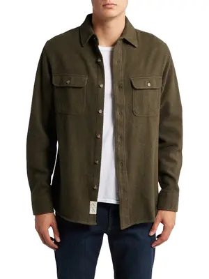 SCHOTT Flannel Work Shirt - Olive