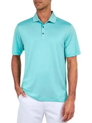 CON.STRUCT Regular Fit Solid Recycled Performance Golf Polo - Teal