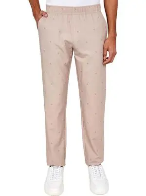 CON.STRUCT Golf Ball Print Drawstring Performance Pants - Khaki