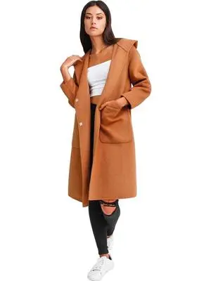 BELLE & BLOOM Belle & Bloom Wool Blend Oversized Coat Camel
