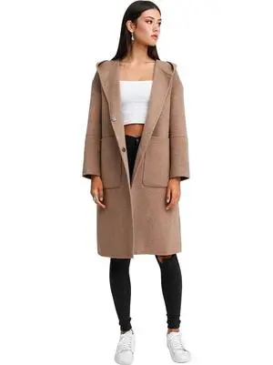 BELLE & BLOOM Belle & Bloom Wool Blend Oversized Coat Oat
