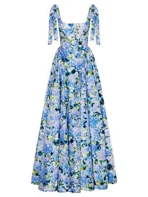 MILLA Strapped Maxi Dress - Blue Hydrangea