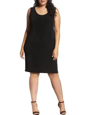 Vikki Vi Sleeveless Shift Dress - Black