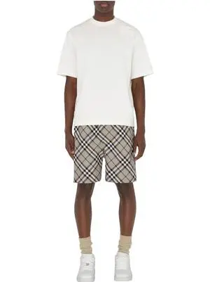 Burberry Burberry Check Twill Shorts Lichen