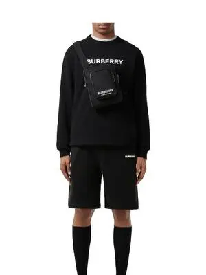 Burberry Logo Cotton Shorts Black