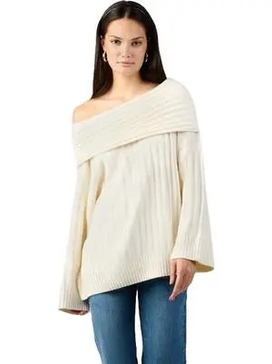 WeWoreWhat Oversized Off-the-shoulder Sweater - Ivory