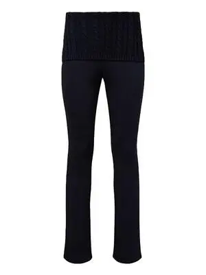 WeWoreWhat WeWoreWhat Cable Knit Roll Over Pant Navy