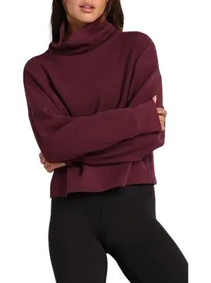 RHONE Rhone DreamGlow Mock Neck Top Bordeaux Red