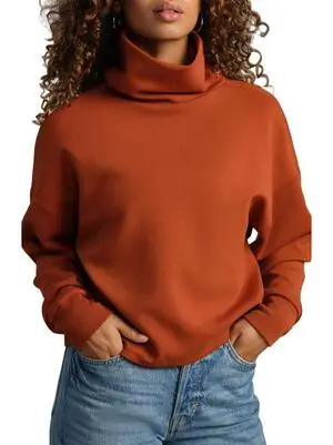 RHONE Rhone DreamGlow Mock Neck Top Burnt Orange
