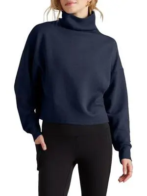 RHONE Rhone DreamGlow Mock Neck Top Navy Blue